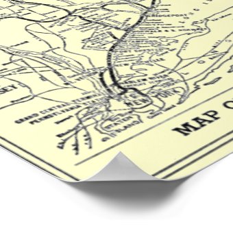 New Haven Railroad 1956 Map Poster | Zazzle