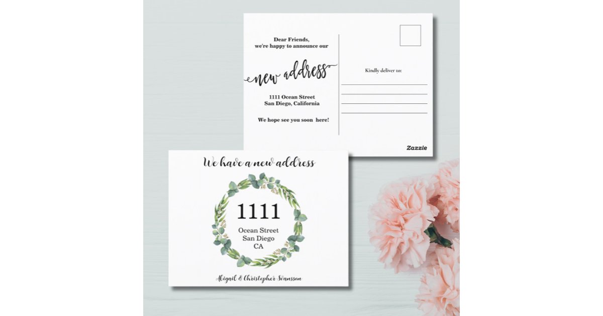 New Home Address Announcement Postcard | Zazzle