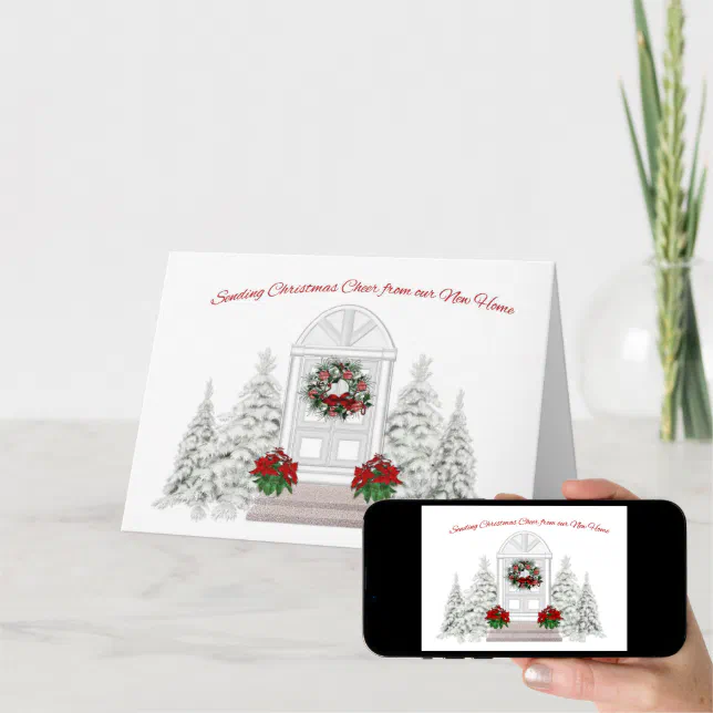 New Home Address Change Christmas Greeting Holiday Card | Zazzle