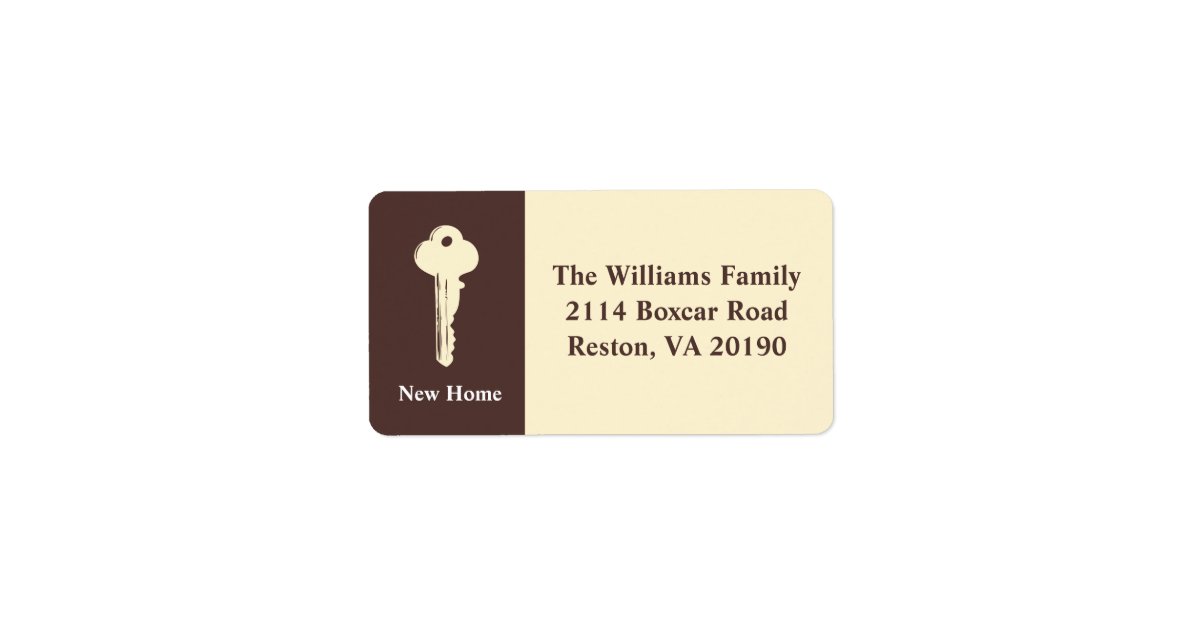 New Home Address Labels - Brown | Zazzle