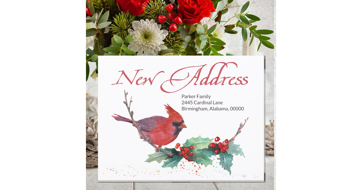 New Home Address Moved Holiday Postcard | Zazzle