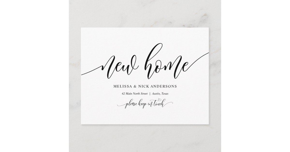 New Home Address, Moving Announcement Postcard | Zazzle