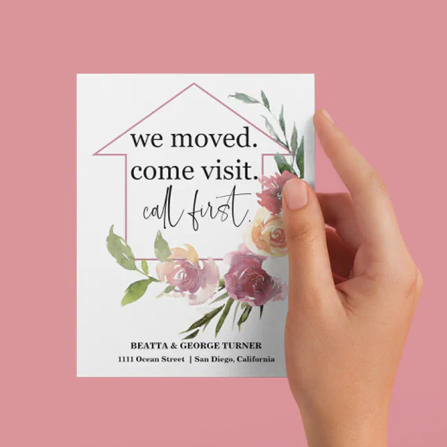 New Home Address , Moving Announcement Postcard | Zazzle