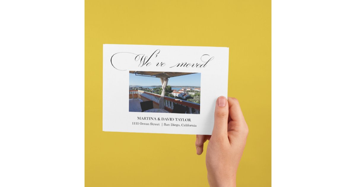 New Home Address Photo Announcement Postcard | Zazzle