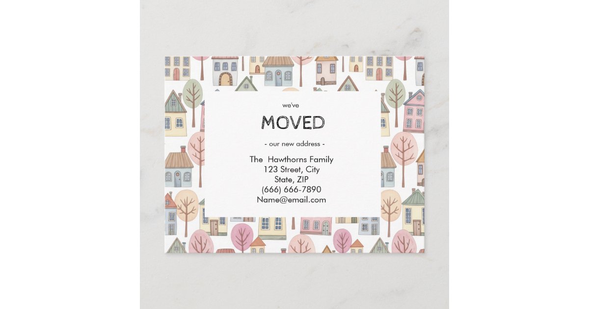 New Home Address We've Moved Announcement Custom Postcard | Zazzle