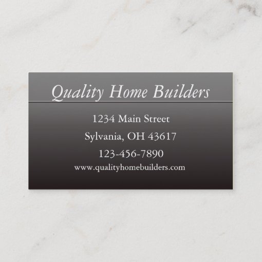 New Home Construction Business Card | Zazzle