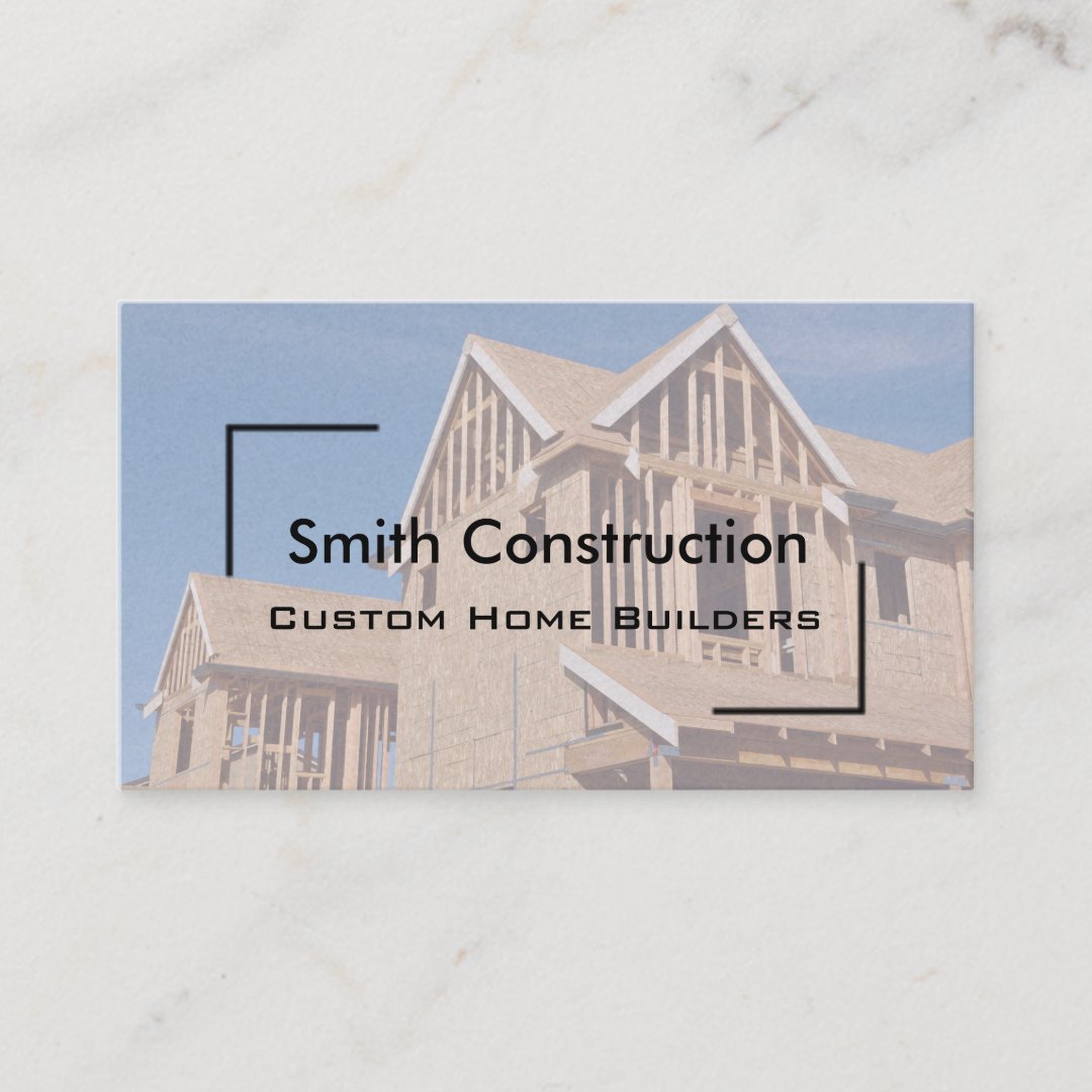 New Home Construction Business Card | Zazzle
