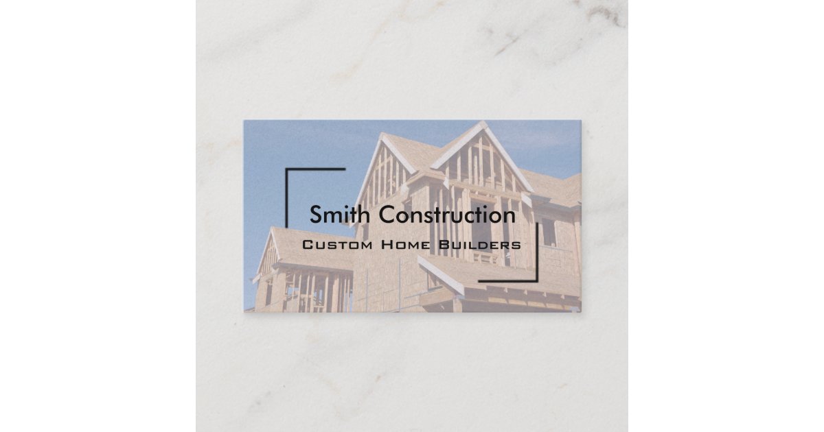New Home Construction Business Card | Zazzle