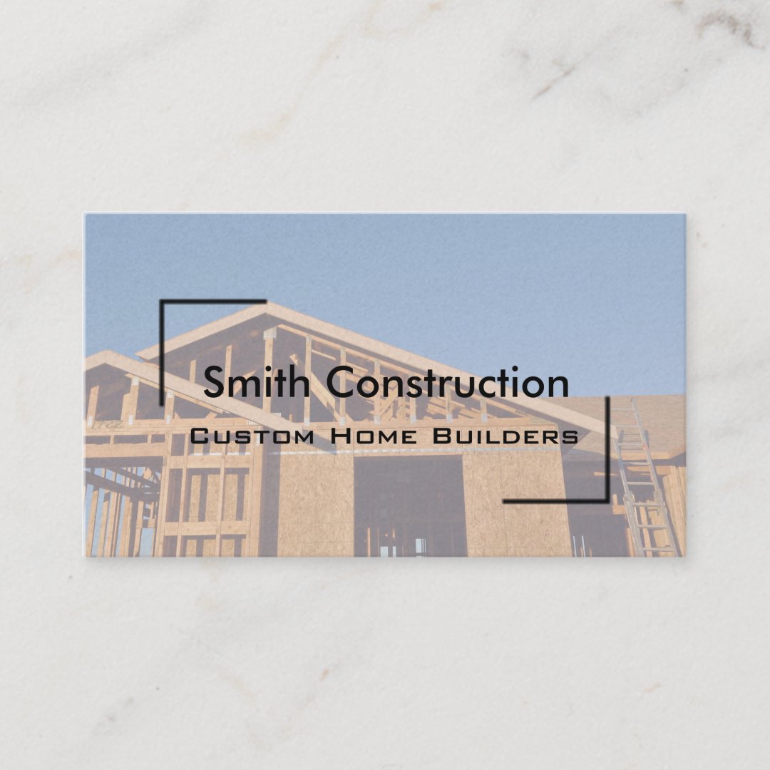 New Home Construction Business Card | Zazzle