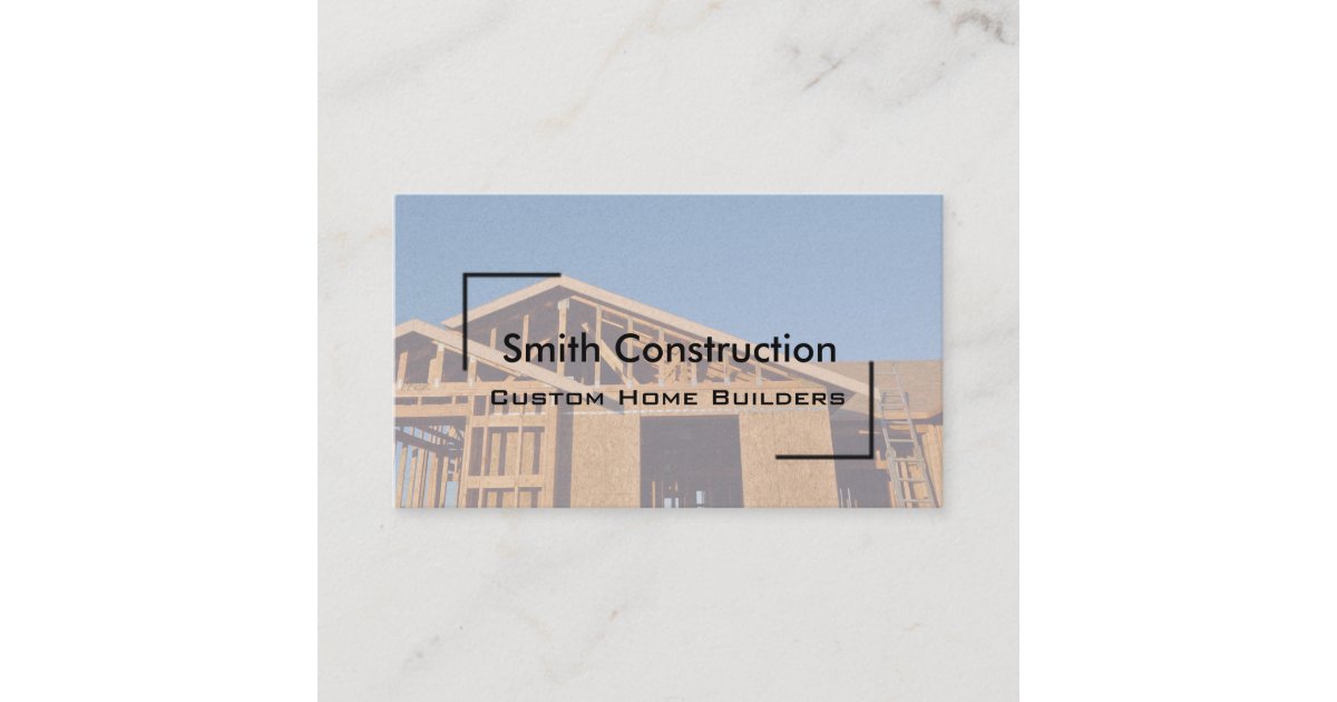 New Home Construction Business Card | Zazzle