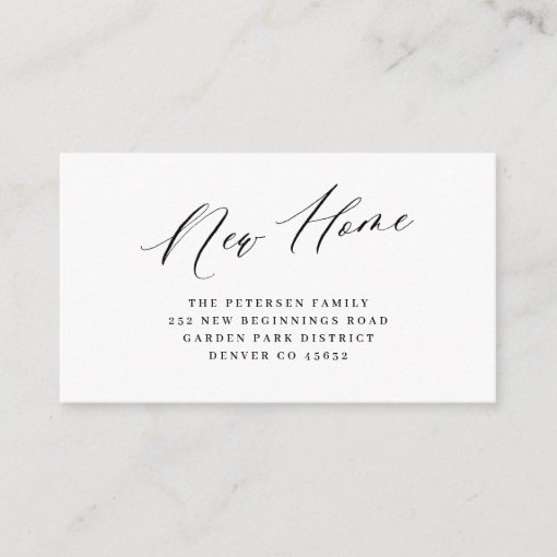 New home elegant typography script simple insert | Zazzle
