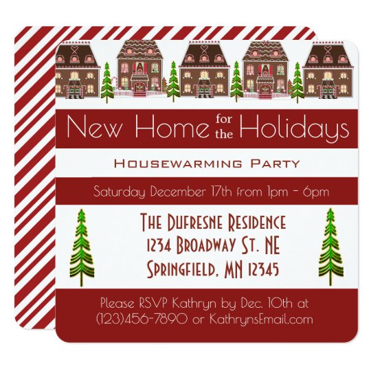 New Home For The Holidays Housewarming Party Invitation | Zazzle.com