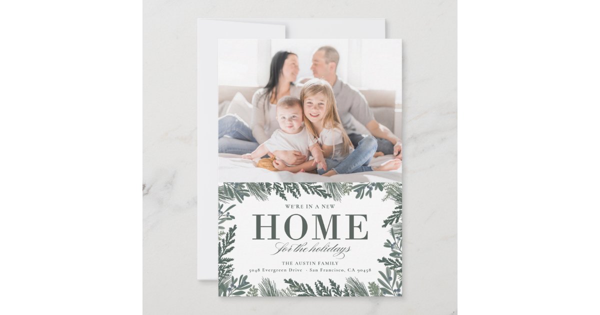 New home for the holidays moving announcement | Zazzle