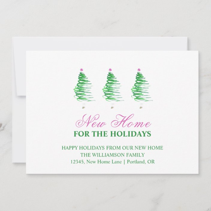 New Home For the Holidays | New Address Holiday Card | Zazzle.com