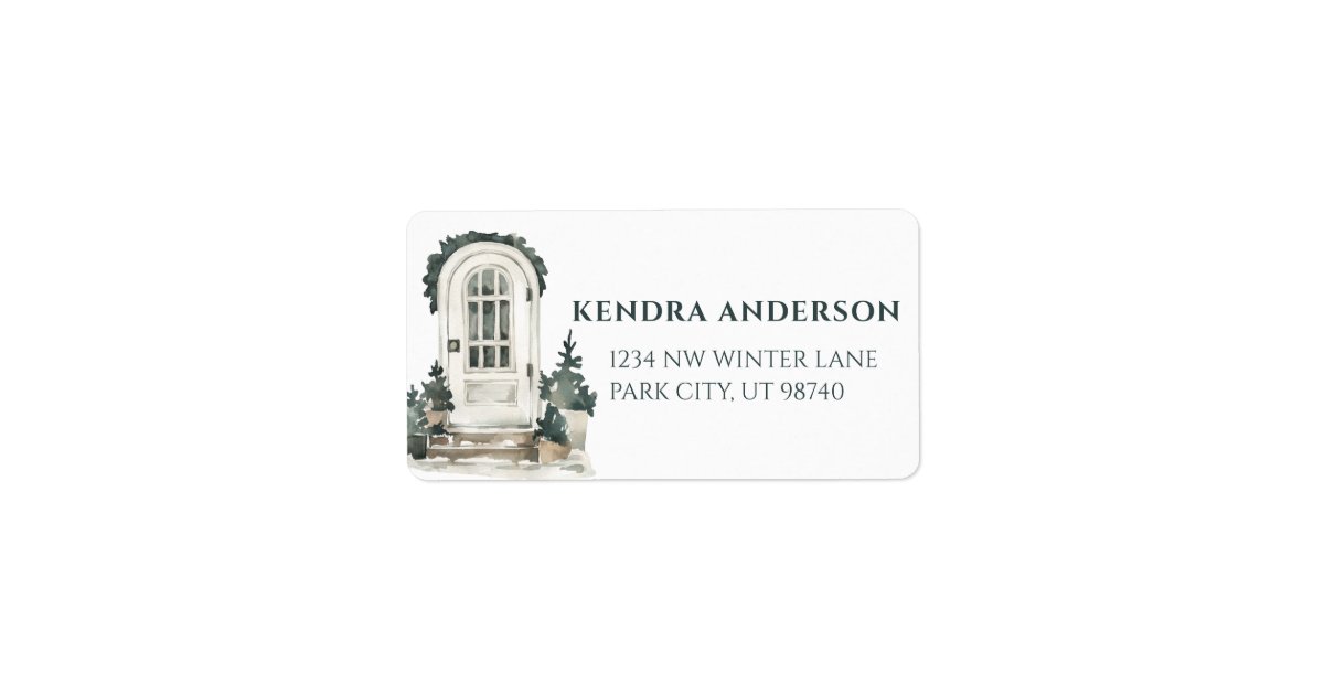 New Home | Front Door | Address Label | Zazzle