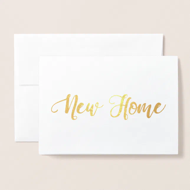 New Home Housewarming Foil Card | Zazzle
