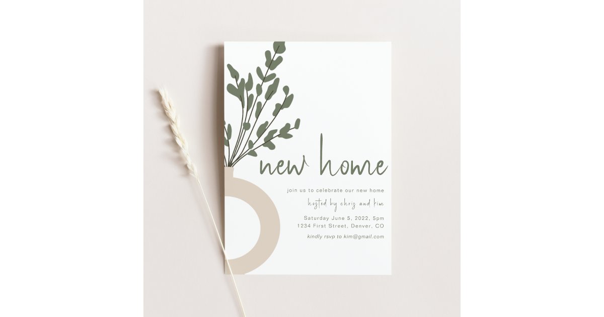 New Home Housewarming Party Invitation Template | Zazzle