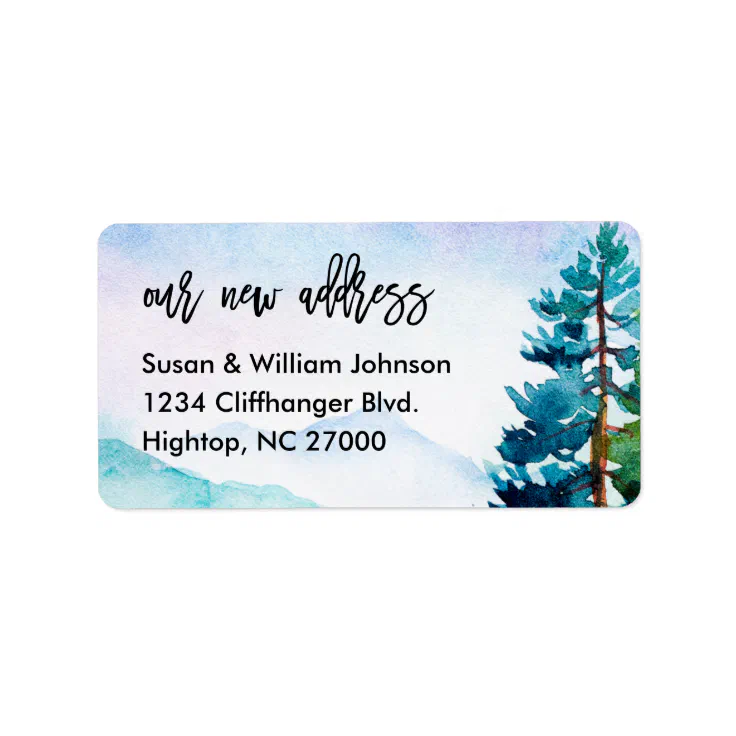 New Home in the Mountains Return Address Label | Zazzle