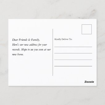 New Home Mailbox Moving Announcement Postcard | Zazzle