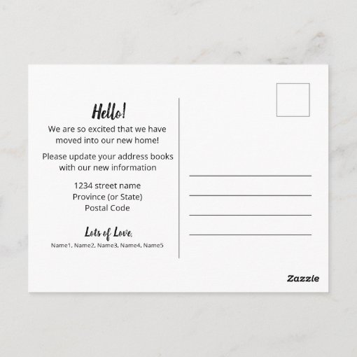 New Home Modern Minimalist Address Change Postcard | Zazzle