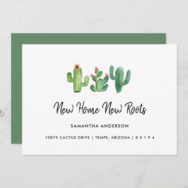 New Home New Roots I've Planted New Roots Announcement | Zazzle