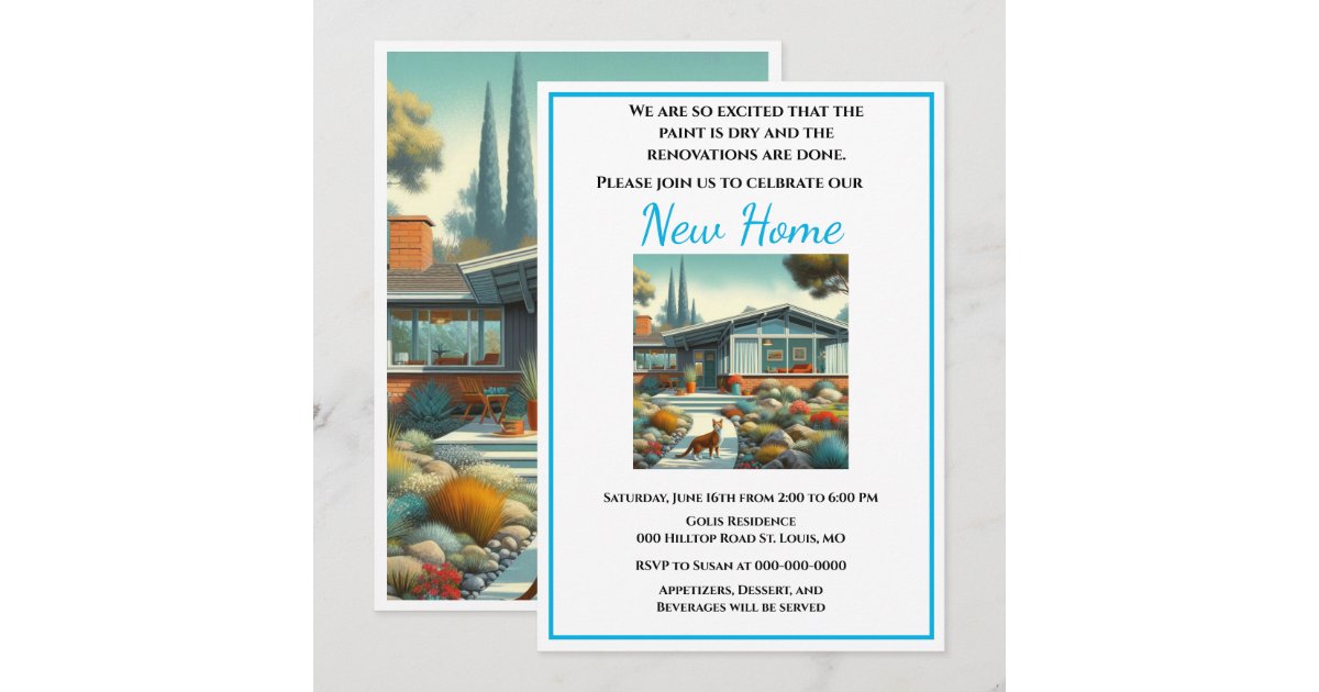 New Home Open House / Housewarming Party Invitation | Zazzle