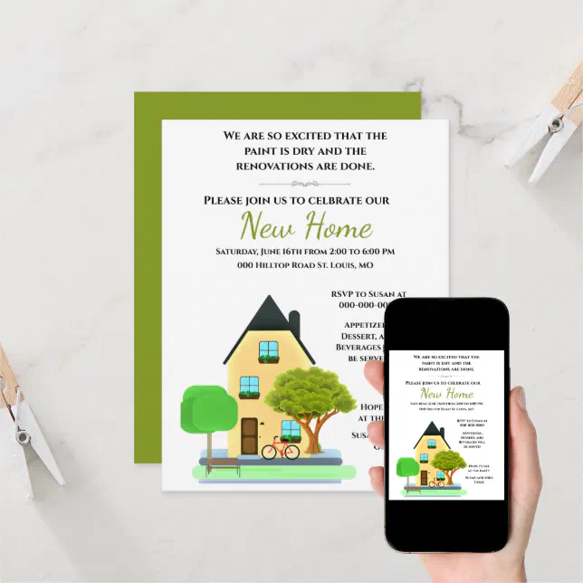 New Home Open House / Housewarming Party Invitation | Zazzle