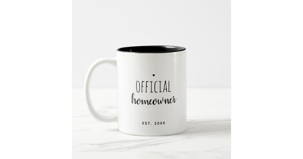 New Home Owner Custom Modern Simple Two-Tone Coffee Mug | Zazzle