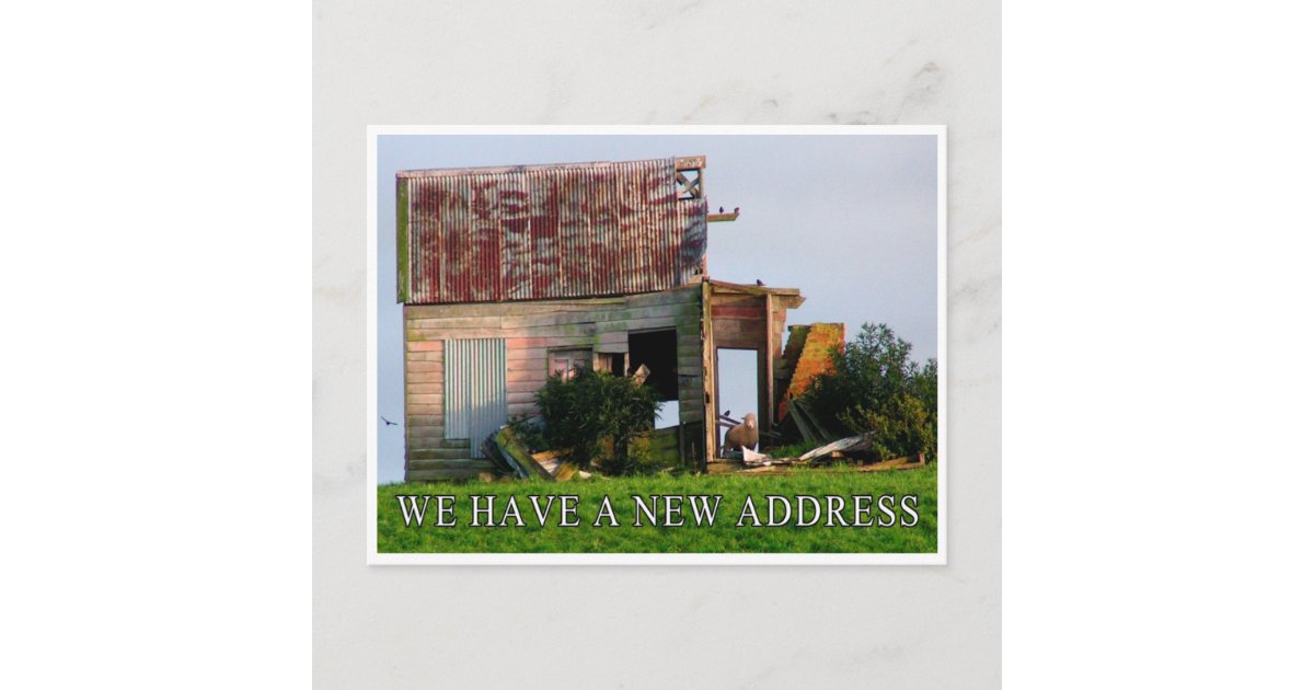 New Home Postcard - New Adress, Moving House Funny | Zazzle