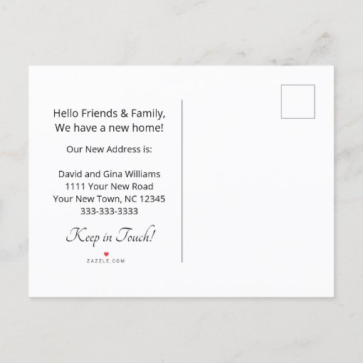 New Home Rustic Mountains Change of Address Announcement Postcard | Zazzle