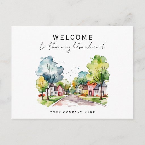 New Homeowner Welcome to the Neighborhood Realty Postcard | Zazzle