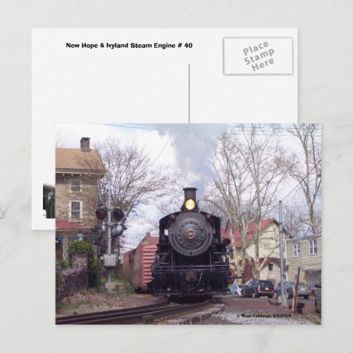 New Hope & Ivyland Steam Engine # 40 Postcard | Zazzle