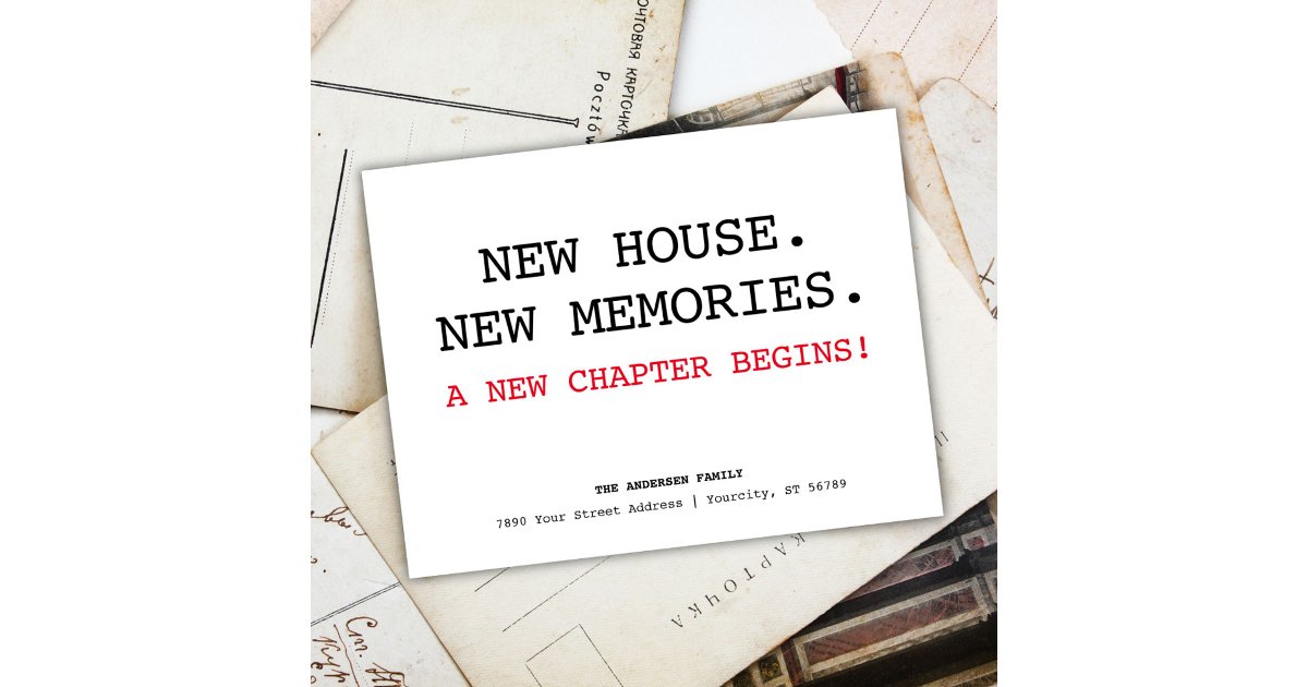 New House Address Simple Minimalist Moving Announcement Postcard | Zazzle