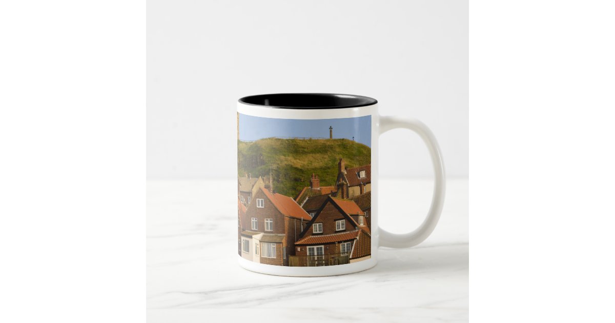 New housing and St Margarets church, Whitby, Two-Tone Coffee Mug | Zazzle