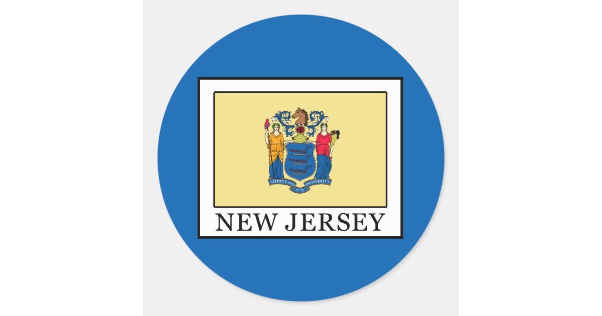 New Jersey Classic Round Sticker | Zazzle