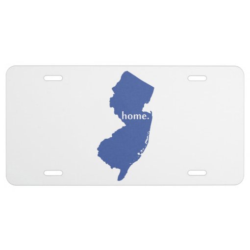 New Jersey Home State Blue License Plate | Zazzle