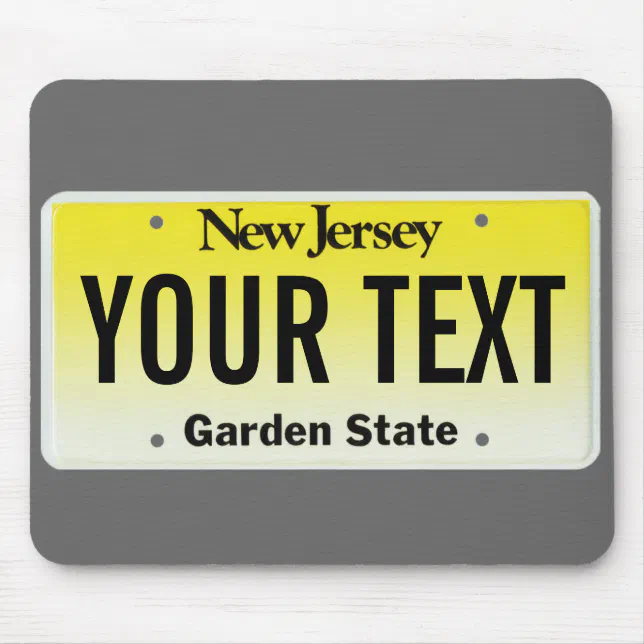 New Jersey license plate mouse pad | Zazzle