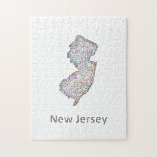 New Jersey map Jigsaw Puzzle | Zazzle.com