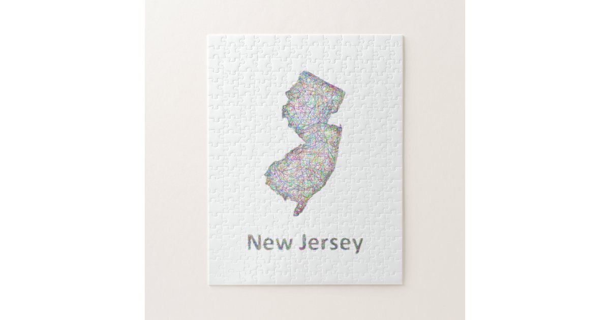 New Jersey map Jigsaw Puzzle | Zazzle