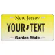 New Jersey Personalized Vanity License Plate | Zazzle