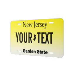 New Jersey Personalized Vanity License Plate | Zazzle