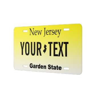 New Jersey Personalized Vanity License Plate | Zazzle