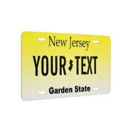 New Jersey Personalized Vanity License Plate | Zazzle