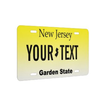 New Jersey Personalized Vanity License Plate | Zazzle