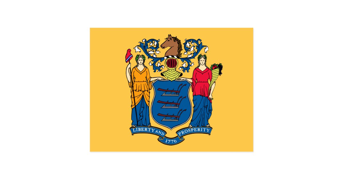 New Jersey State Flag Postcard | Zazzle.com