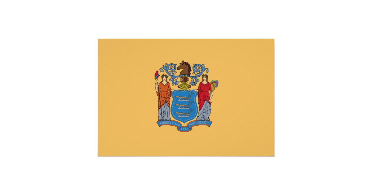 New Jersey State Flag Poster | Zazzle