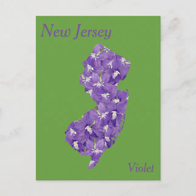 New Jersey State Flower Collage Map Postcard | Zazzle