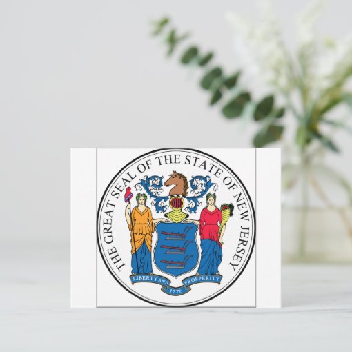 New Jersey State Seal Postcard | Zazzle