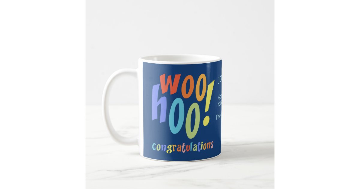 New Job Congratulations Fun Typography Coffee Mug | Zazzle