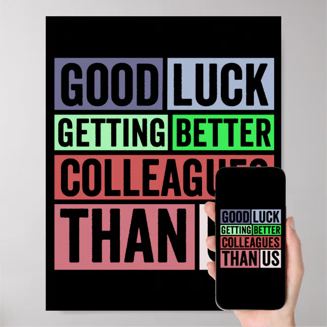 New Job Funny | Farewell Coworker Leaving | Good L Poster | Zazzle